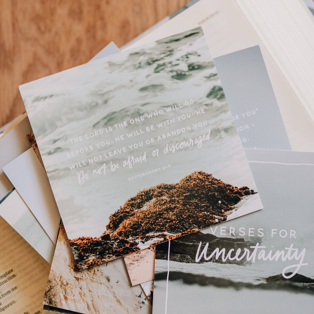 Verses for Uncertainty | Scripture Card Set – Christian Gift Idea
